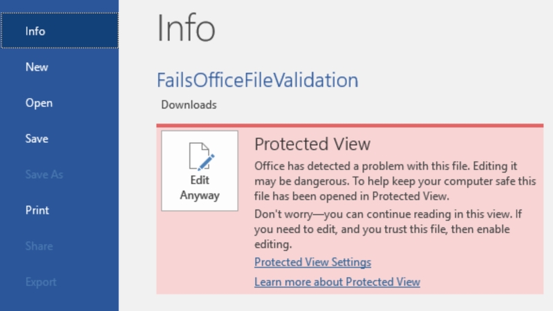 Cách bật, tắt Protected View khi mở file trong Microsoft Office