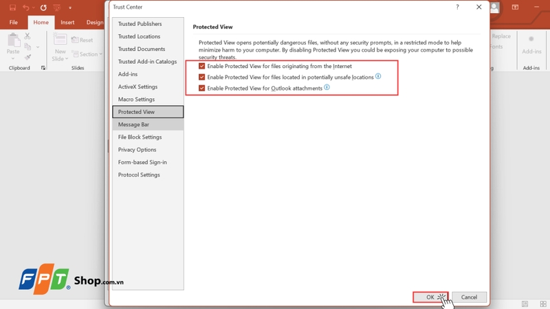 Cách bật, tắt Protected View khi mở file trong Microsoft Office
