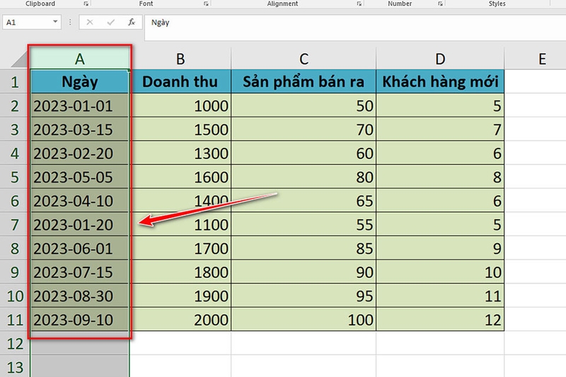 Cách sắp xếp ngày tháng trong Excel để tối ưu dữ liệu thời gian