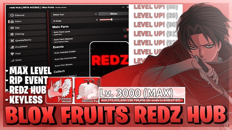 Redz Hub Script Blox Fruits 2026 - Auto Farm, săn boss nhanh
