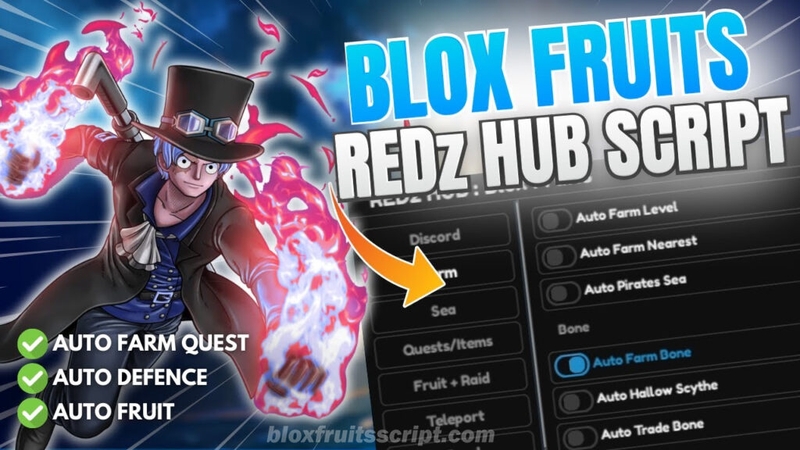 Redz Hub Script Blox Fruits 2026 - Auto Farm, săn boss nhanh