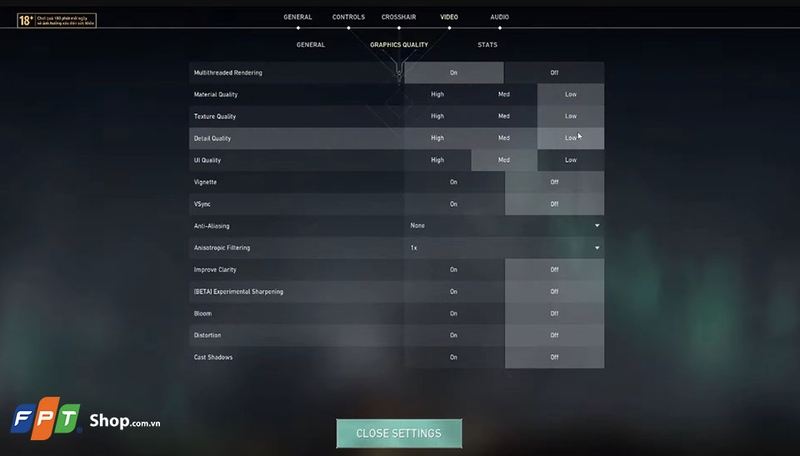 Cách thiết lập Setting Valorant để máy yếu cũng chơi mượt