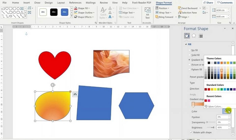 Mách bạn cách thay đổi hình dạng Shapes trong Word và những thao tác ...