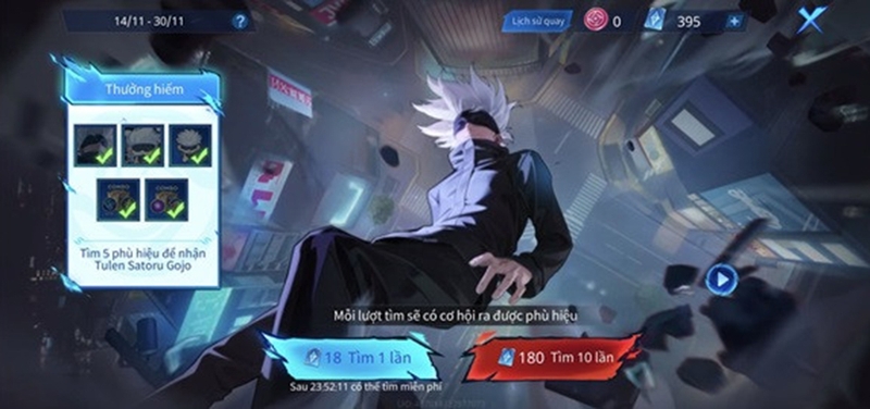 Skin Tulen Gojo Satoru bao nhiêu quân huy? Cách sở hữu skin này