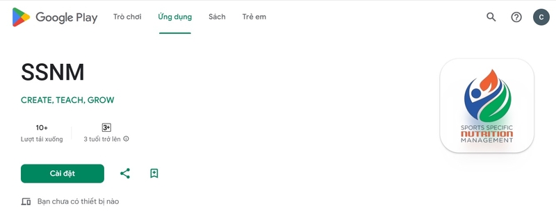 Tải SSNM: App học tập và cung cấp chứng chỉ dinh dưỡng thể thao