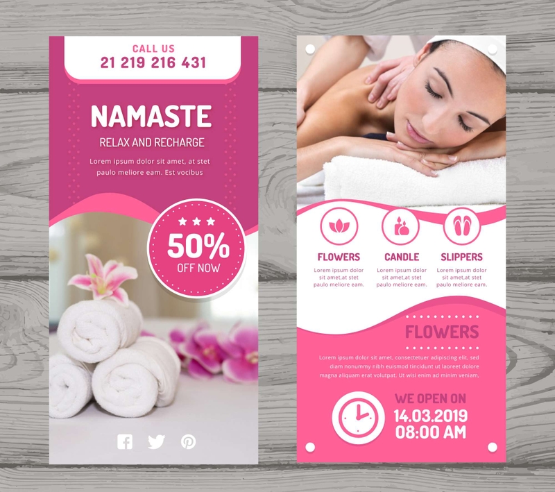 Bộ sưu tập standee spa ấn tượng, đa dạng phù hợp mọi phong cách