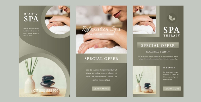 Bộ sưu tập standee spa ấn tượng, đa dạng phù hợp mọi phong cách