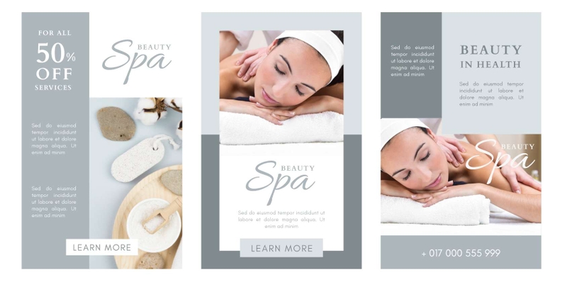 Bộ sưu tập standee spa ấn tượng, đa dạng phù hợp mọi phong cách