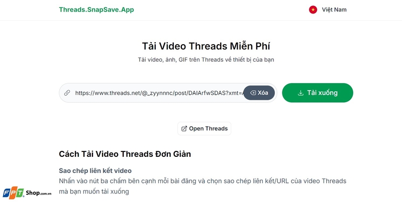 Cách tải video Threads nhanh chóng chỉ trong vài bước đơn giản