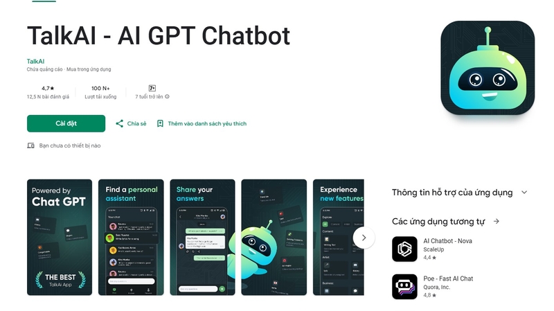 TalkAI: Nền tảng chatbot thông minh hỗ trợ giao tiếp tiếng Việt
