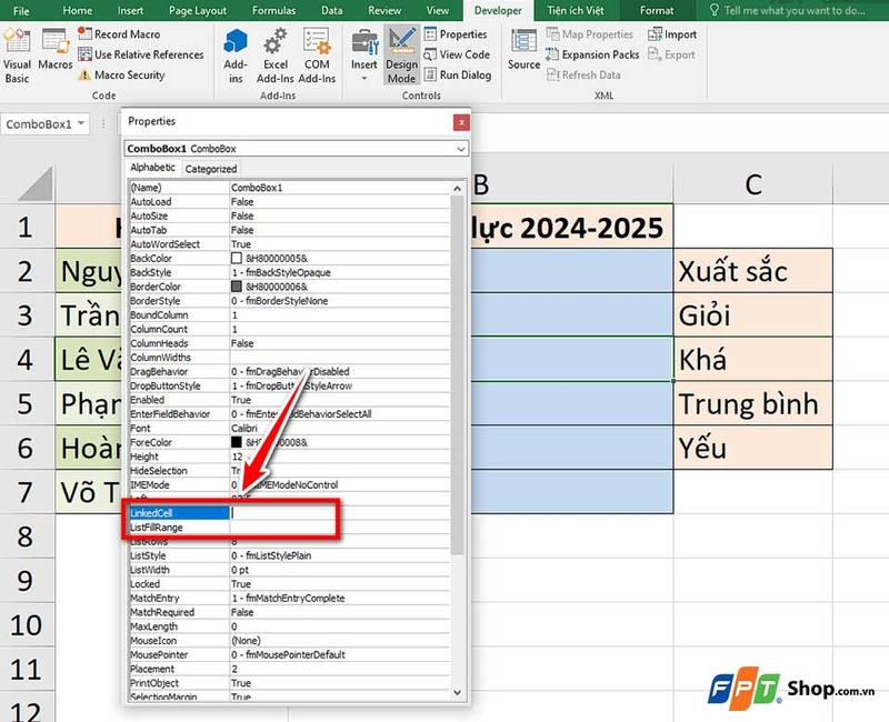 Cách tạo Combo Box trong Excel giúp nhập liệu nhanh và chính xác