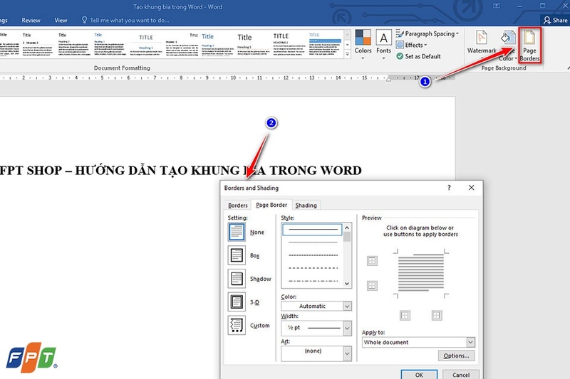 Cách tạo khung bìa trong Word nhanh chóng nhưng lại rất đẹp