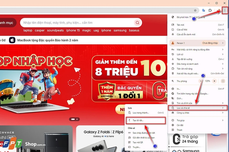 Cách đơn giản để tạo shortcut Chrome trên màn hình desktop
