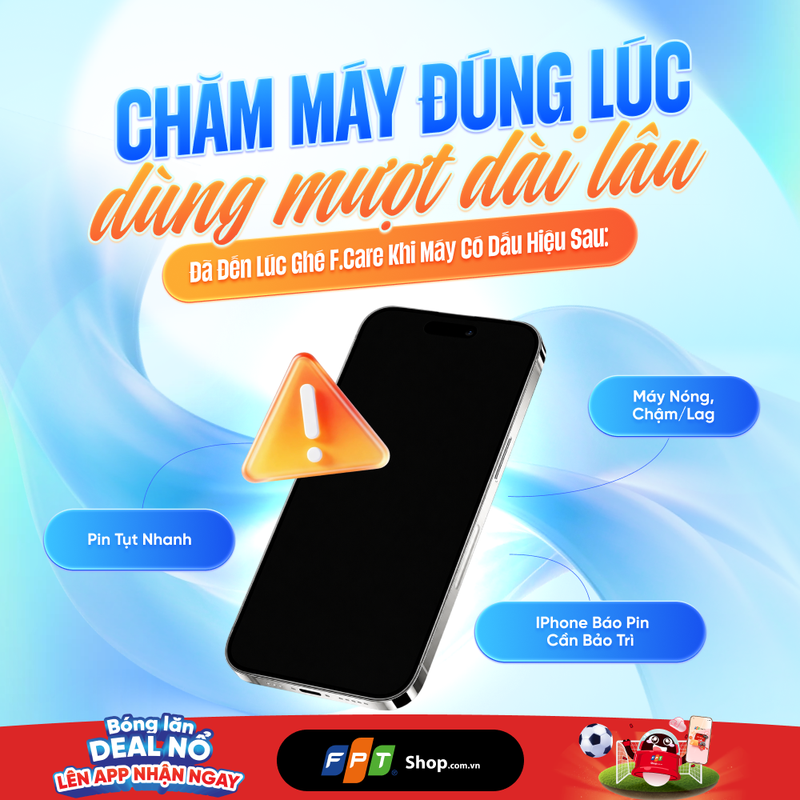 Thay pin iPhone chính hãng Apple tại F.Care, giảm ngay 200.000 đồng