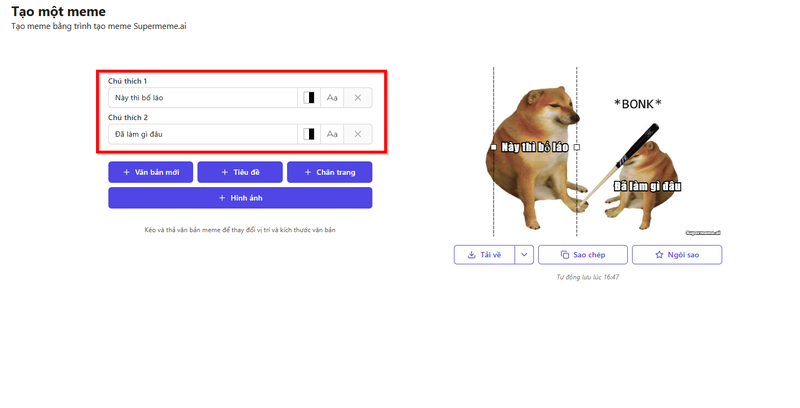 Cách tìm meme bằng AI thông qua công cụ Super Meme cực dễ dàng