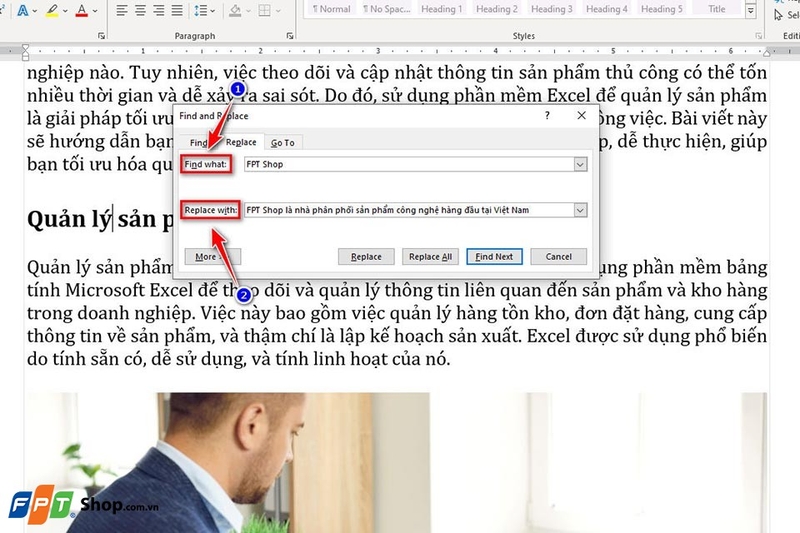 Tìm hiểu về tính năng Replace trong Word và cách sử dụng nó