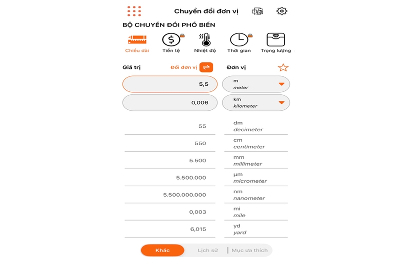Unit Converter: Phần mềm chuyển đổi đơn vị chính xác nhất