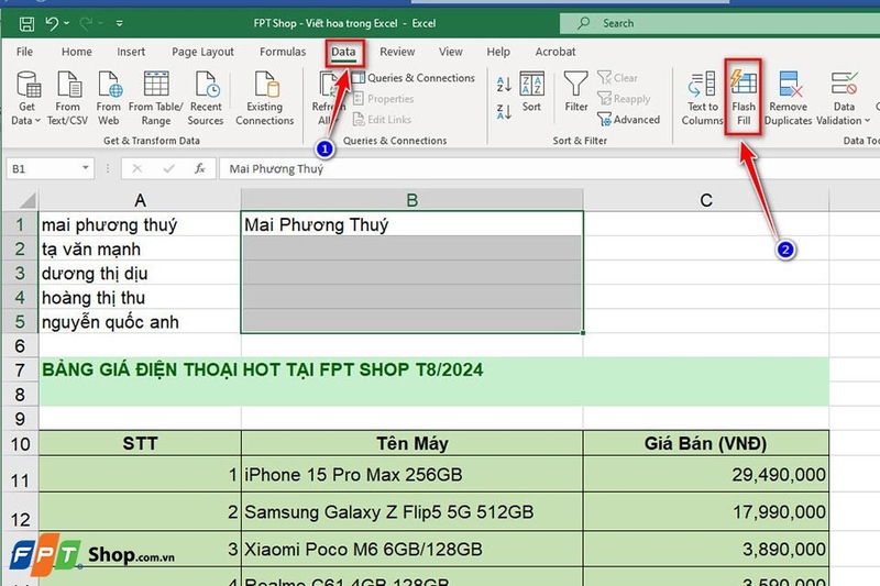 Khám phá 3 cách viết hoa trong Excel hoàn toàn tự động, dễ thực hiện