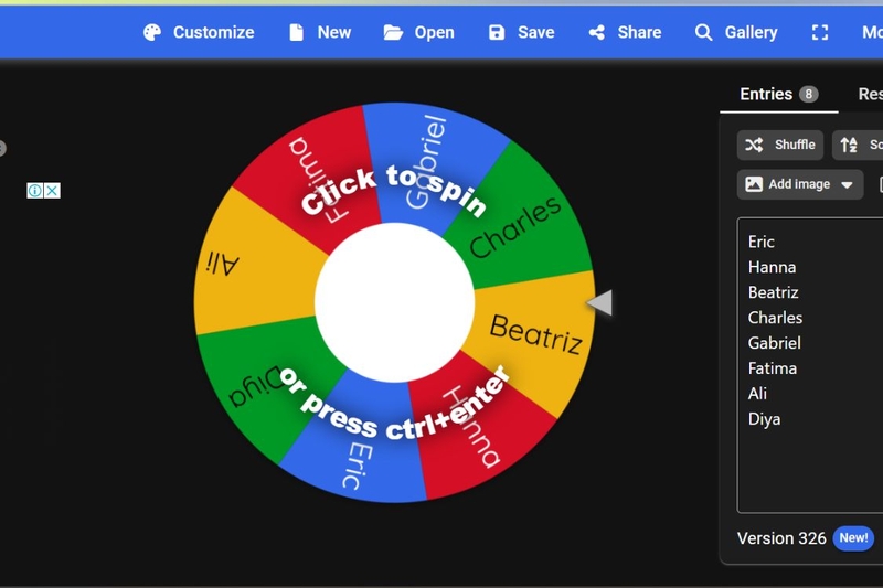 Wheel of Names: Công cụ quay tên ngẫu nhiên miễn phí độc đáo