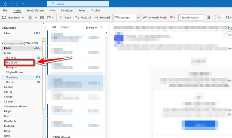Làm sao để xem email đã gửi trong Outlook? Hướng dẫn từ A đến Z
