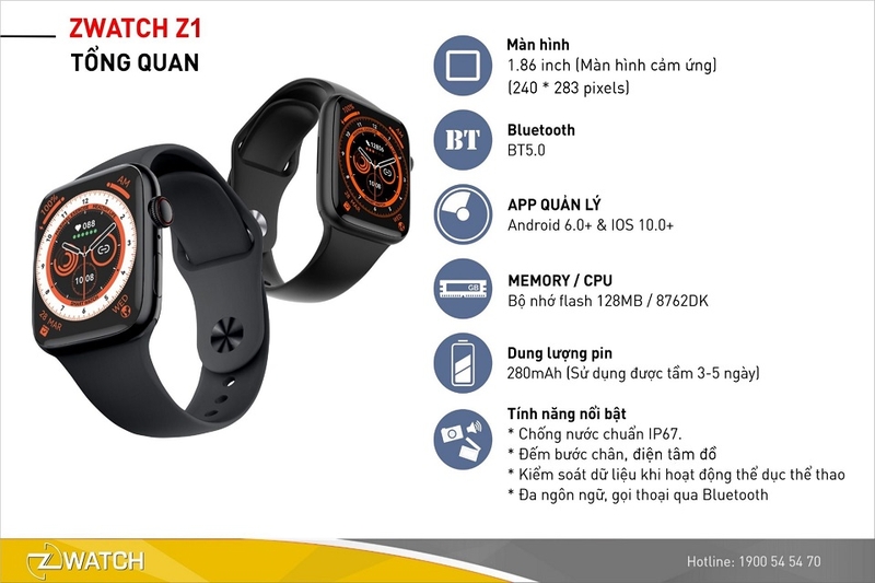 Đồng hồ Zwatch chính hãng, giá rẻ, nhiều quà tặng