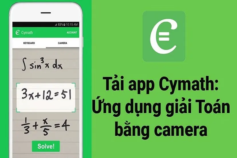 Tải app Cymath: App giải toán cho học sinh từ lớp 1 đến lớp 12