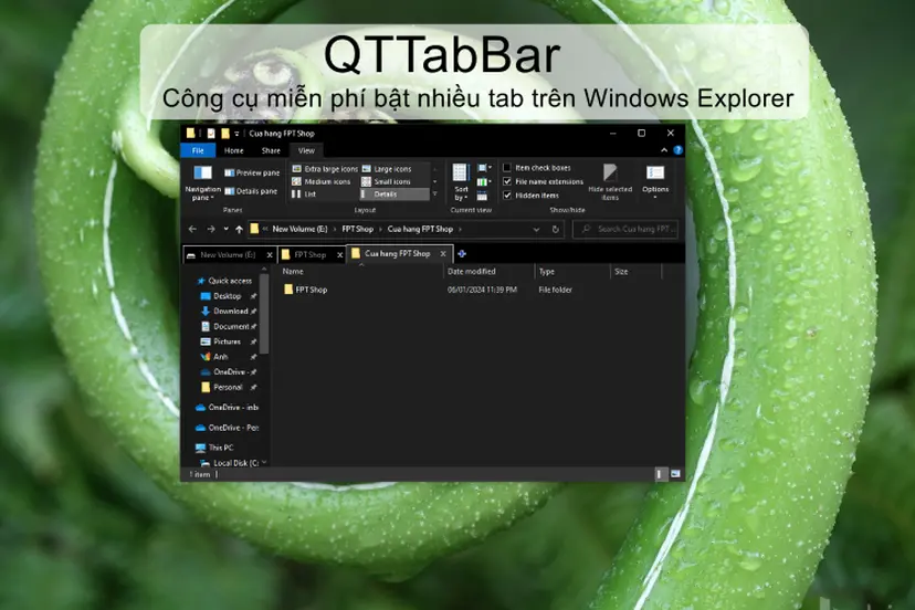 QTTabBar: Mời dùng thử công cụ bật tab trong Windows Explorer