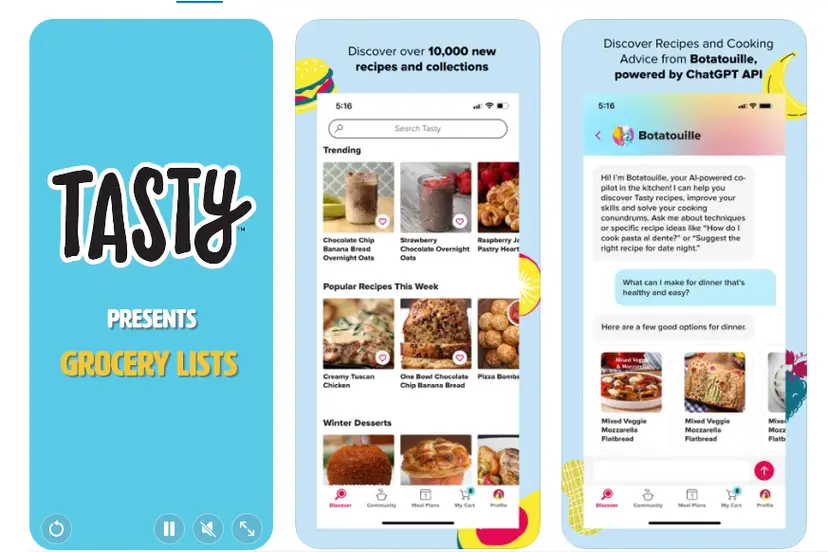 Ứng dụng Tasty: Bí quyết nấu ngon, lên thực đơn dễ dàng mỗi ngày