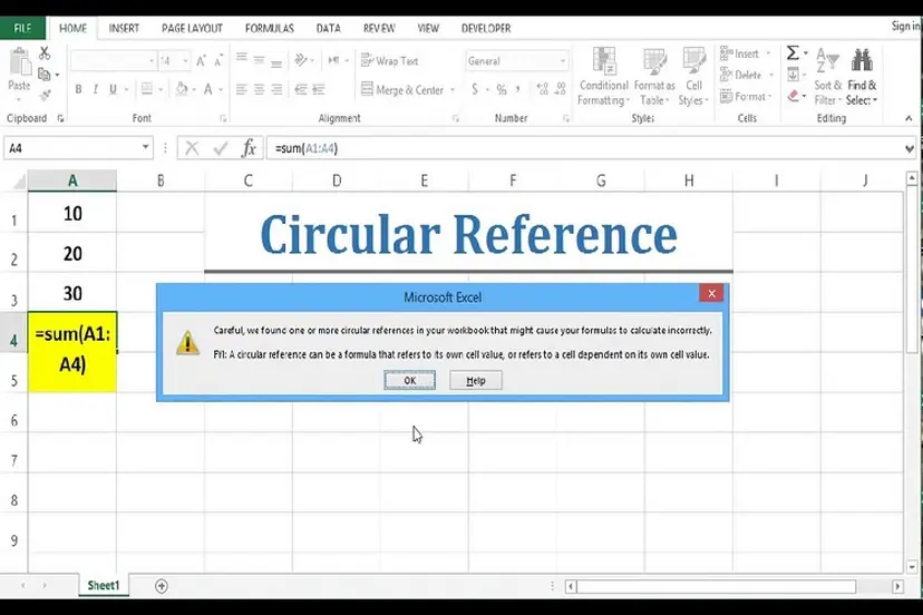 Cách sửa lỗi Circular References trong Excel mới 2025, thành công 100%