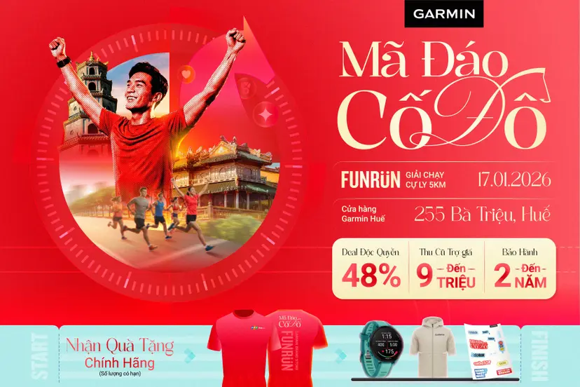 Chạy cùng Garmin tại Fun Run “Mã đáo Cố Đô”, săn ưu đãi và quà giá trị