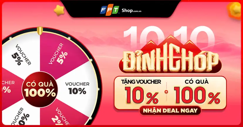 [Minigame] 10.10 - Đỉnh chóp tặng thêm voucher lên tới 10%