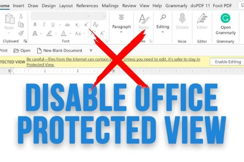 Cách bật, tắt Protected View khi mở file trong Microsoft Office