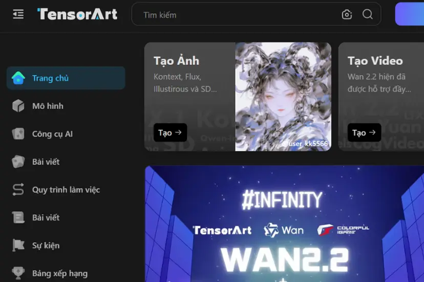 Hướng dẫn sử dụng Tensor Art để tạo ảnh AI chất lượng cao