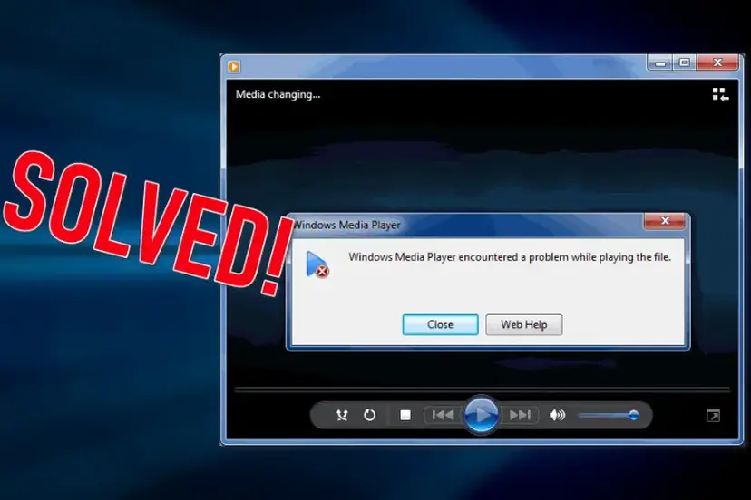 Windows Media Player encountered a problem while playing the file
