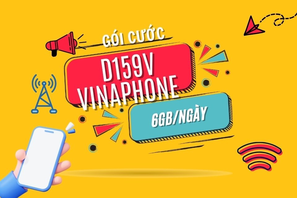 D159V Vinaphone ưu đãi data lớn, giá cực tốt cho khách hàng