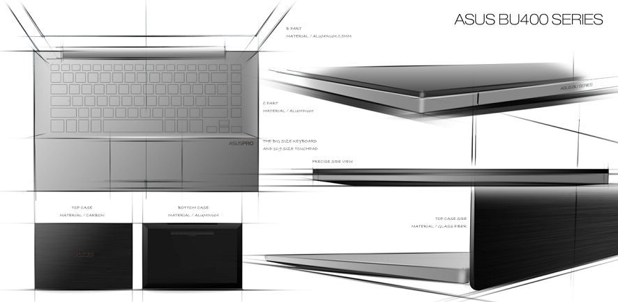 AsusPro BU400A laptop siêu bền dành cho doanh nhân