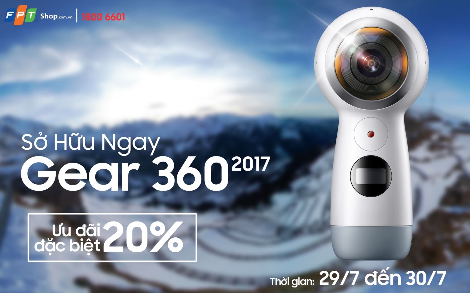 Samsung Gear 360 2017 giảm 20% tại FPT Shop