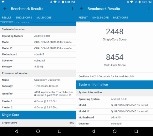 Snapdragon 845 - Snapdragon 835 - Exynos 8895 - A11