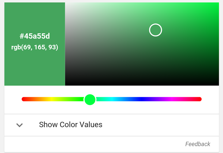 Google ra mắt tính năng chuyển đổi mã RGB sang Hex