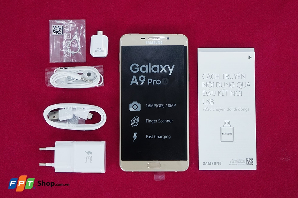 Mở hộp Galaxy A9 Pro: Mạnh mẽ, đẹp tinh tế