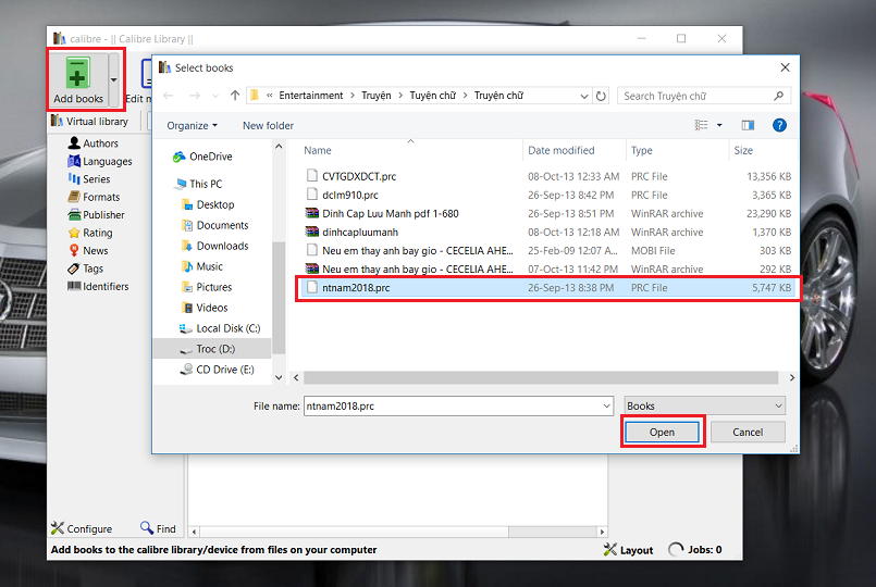 Hướng dẫn chuyển sang file prc online
