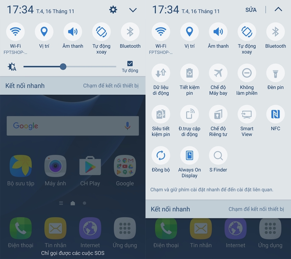 Giao diện Android 7.0 Nougat của Samsung có gì mới?