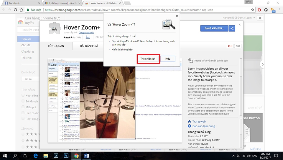 Tự động xem ảnh cỡ lớn với tiện ích Hover Zoom