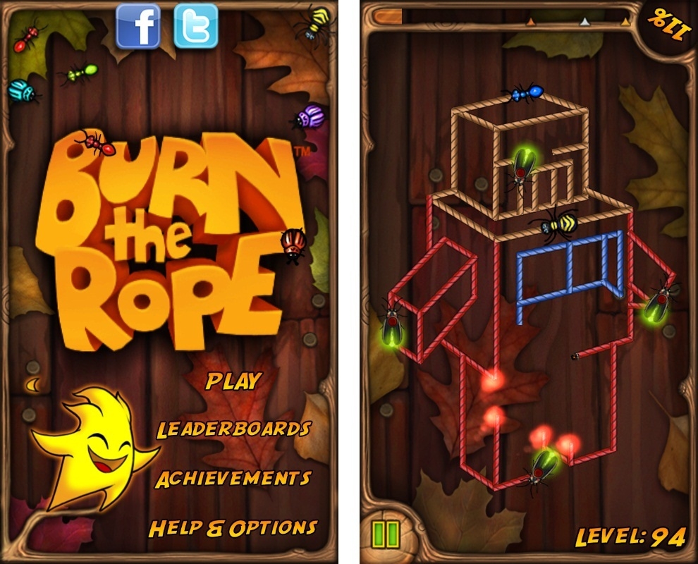 Burn The Rope: Game thú vị với những sợi dây