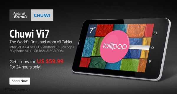 Chuwi Vi7 giá rẻ không tưởng cho máy tính bảng với vi xử lý intel