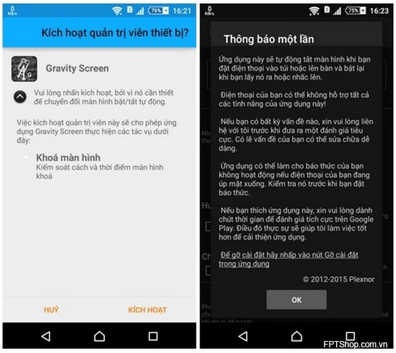 Ứng dụng mới tắt/mở màn hình smartphone Android