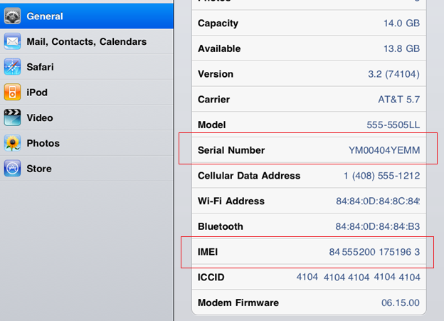 Hướng dẫn check IMEI/Serial number của iPad