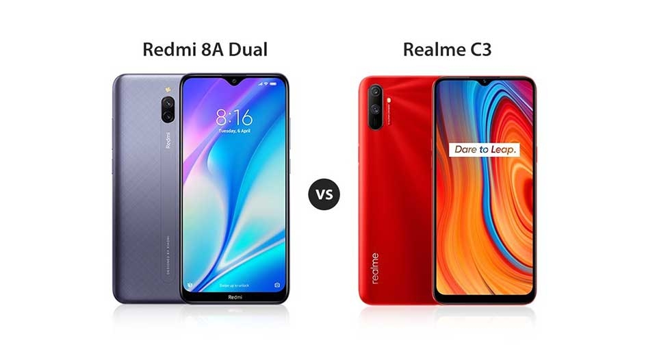 So sánh thông số kỹ thuật Redmi 8A Dual và Realme C3