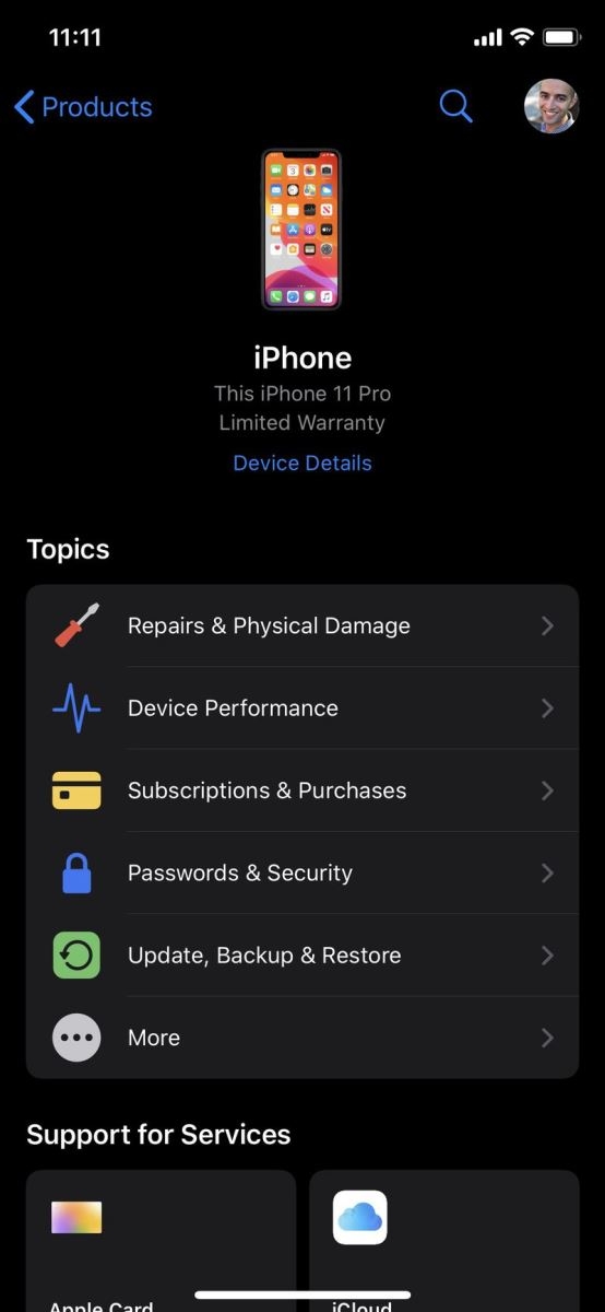 Apple Support cập nhật Dark Mode và giao diện mới