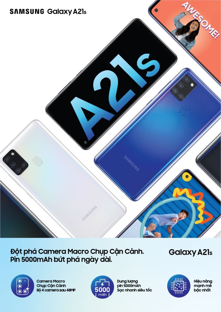Samsung Galaxy A21s ra mắt tại Việt Nam